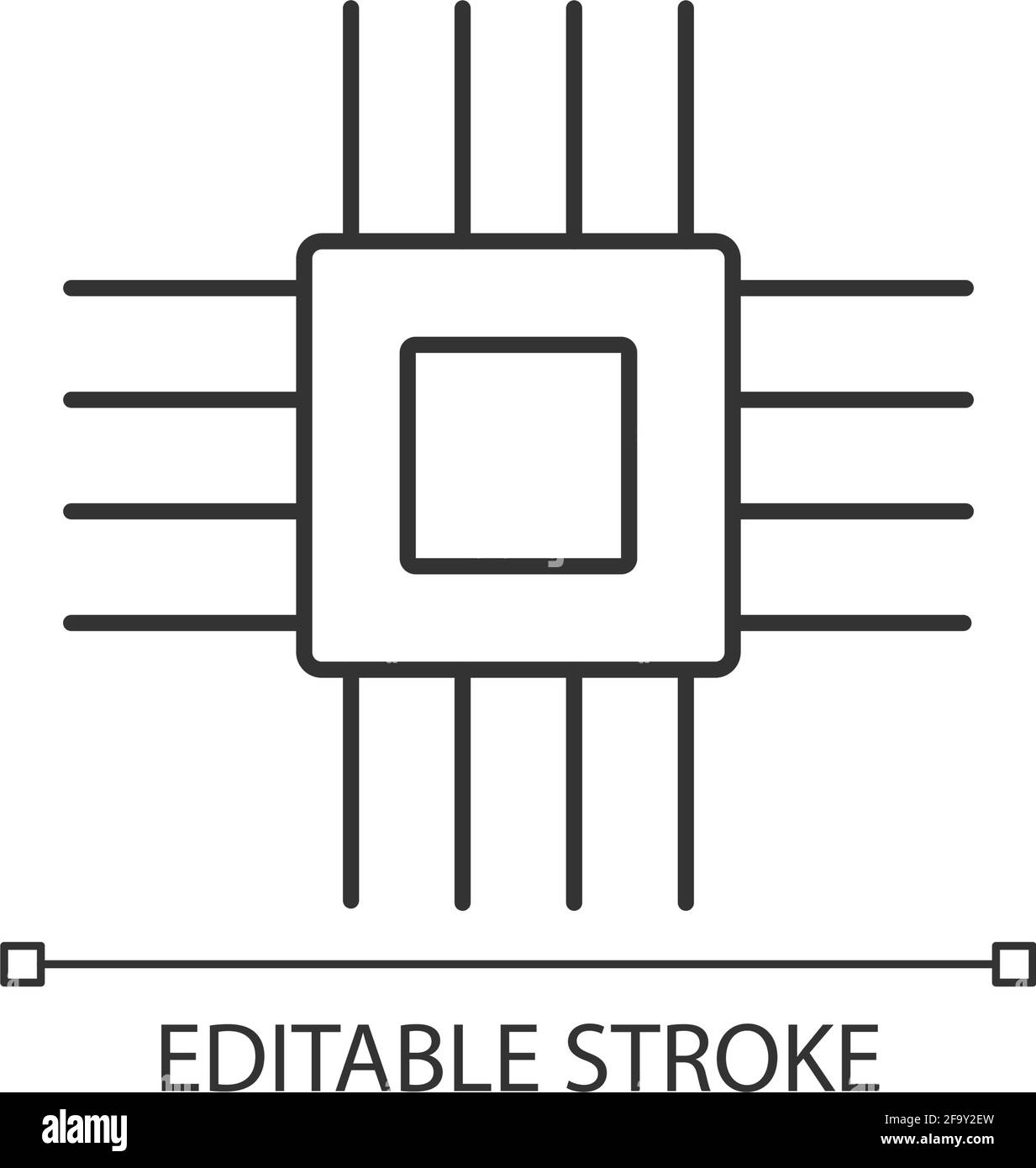 Electronic micro parts linear icon Stock Vector Image & Art - Alamy