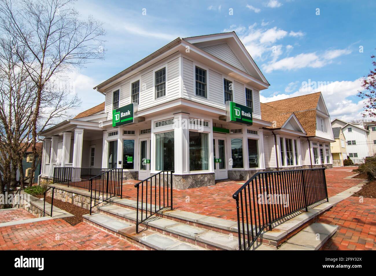 WESTPORT, CT, USA - APRIL 19, 2021: TD Bank building near Parker ...