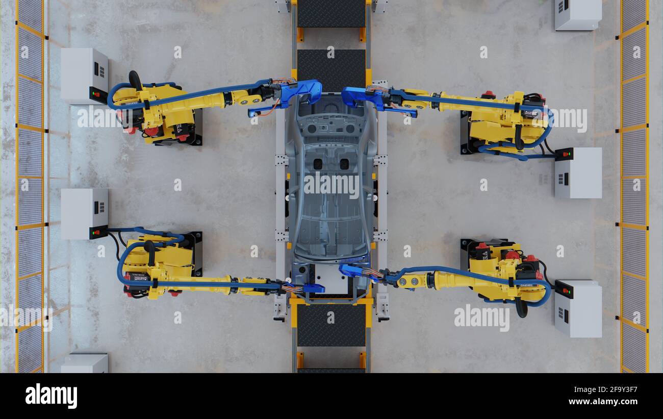 Car manufacturing assembly line 3d hi-res stock photography and images ...