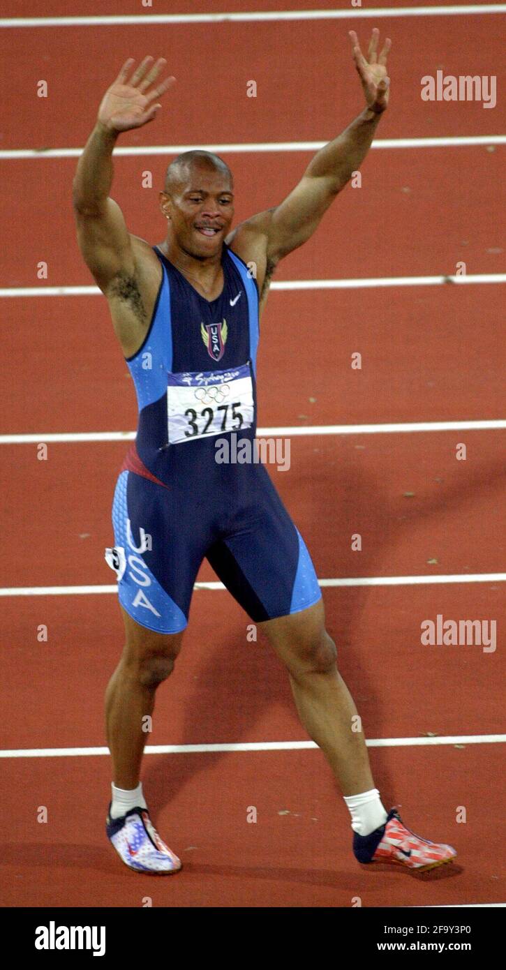 Maurice Greene SEPTEMBER 2000 wins the 100 metres during the Sydney ...