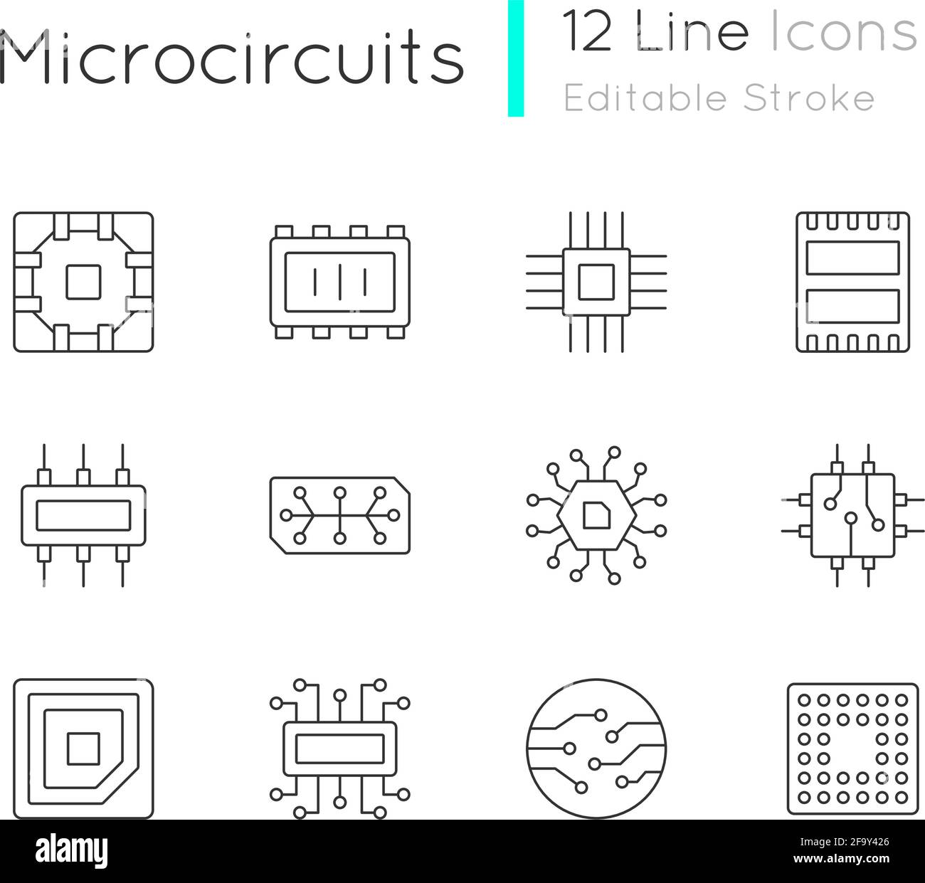 Electronic microcircuits Stock Vector Images - Alamy