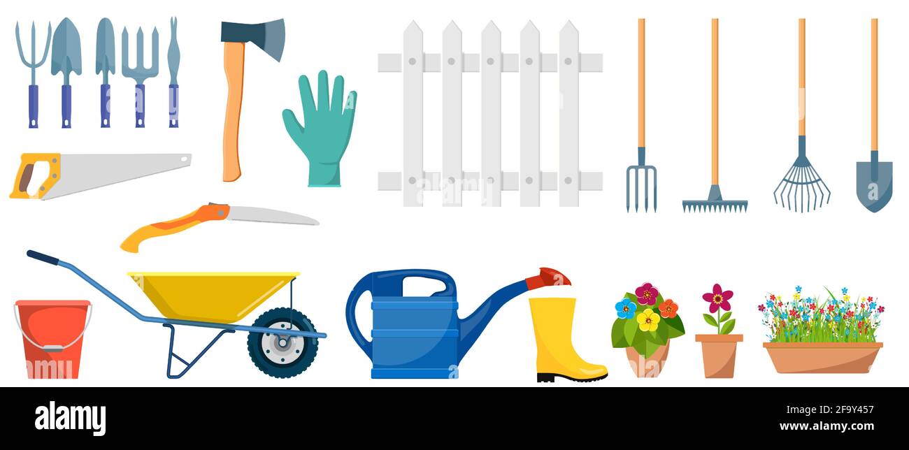 Set of garden tools Stock Vector Image & Art - Alamy