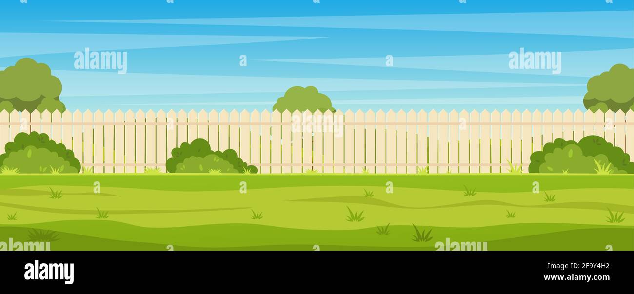 Empty backyard Stock Vector Images - Alamy
