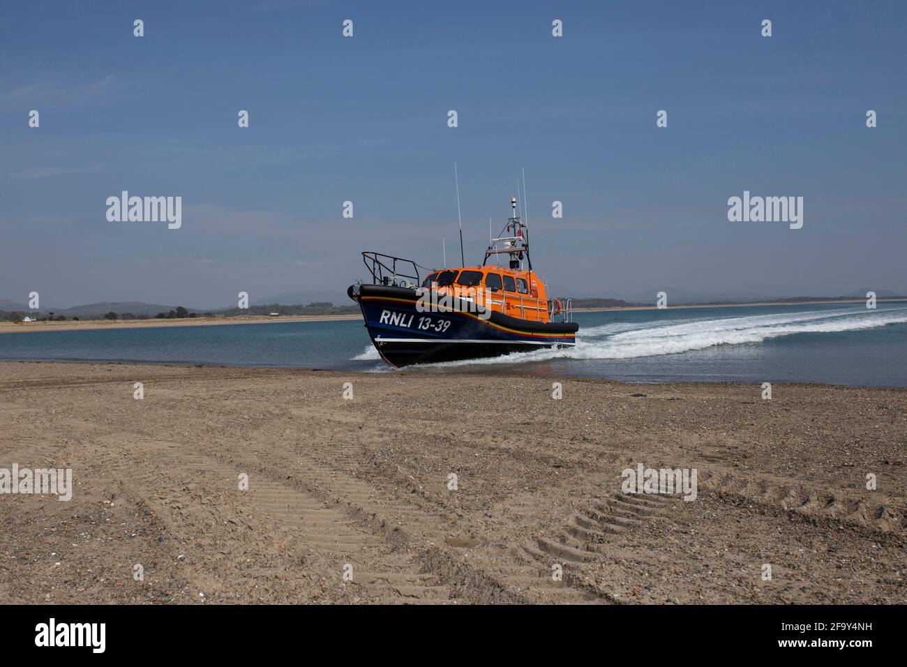RNLI crew training in the new Shannon class lifeboat in Pwllheli, Wales ...