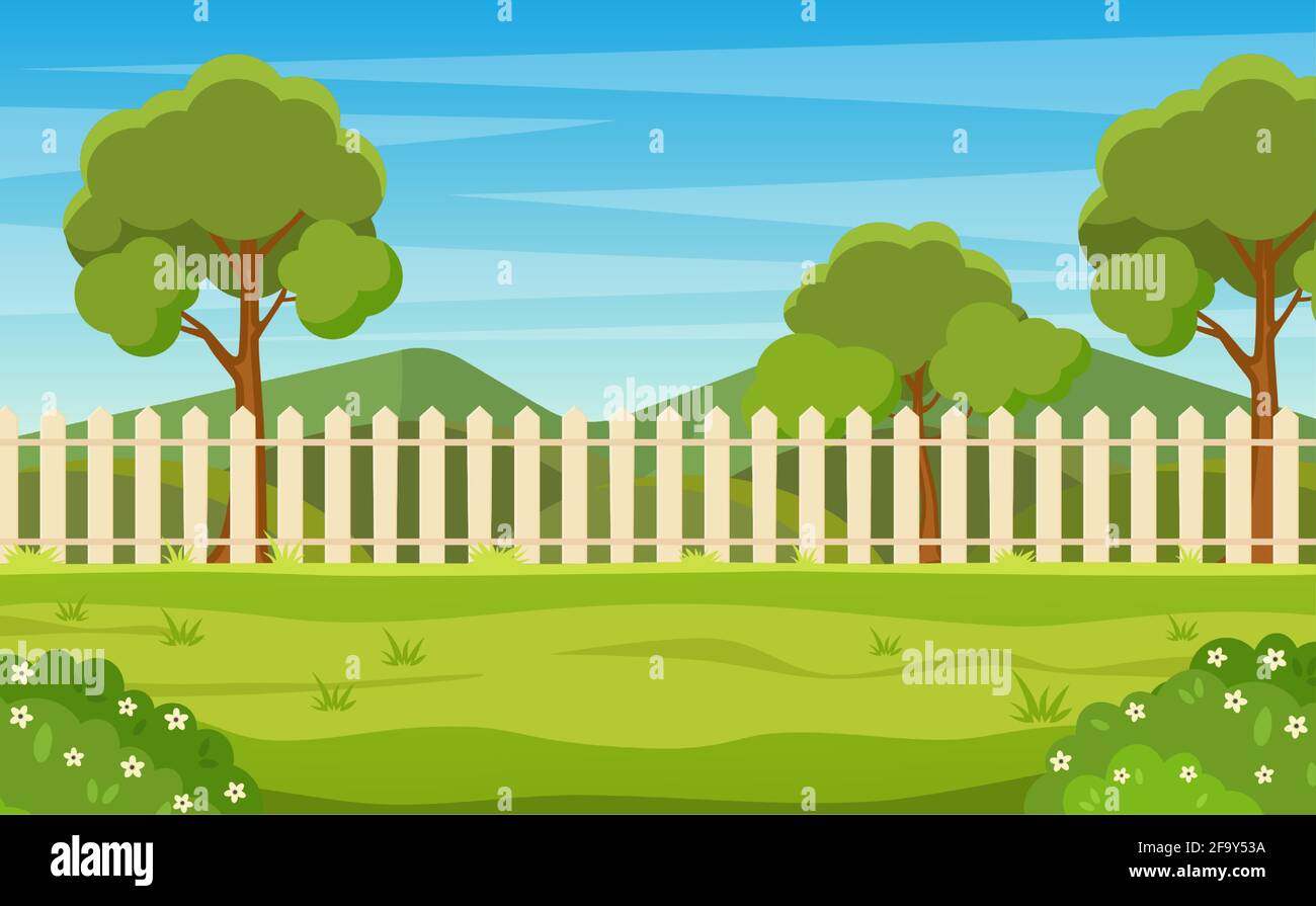 Empty backyard Stock Vector Images - Alamy