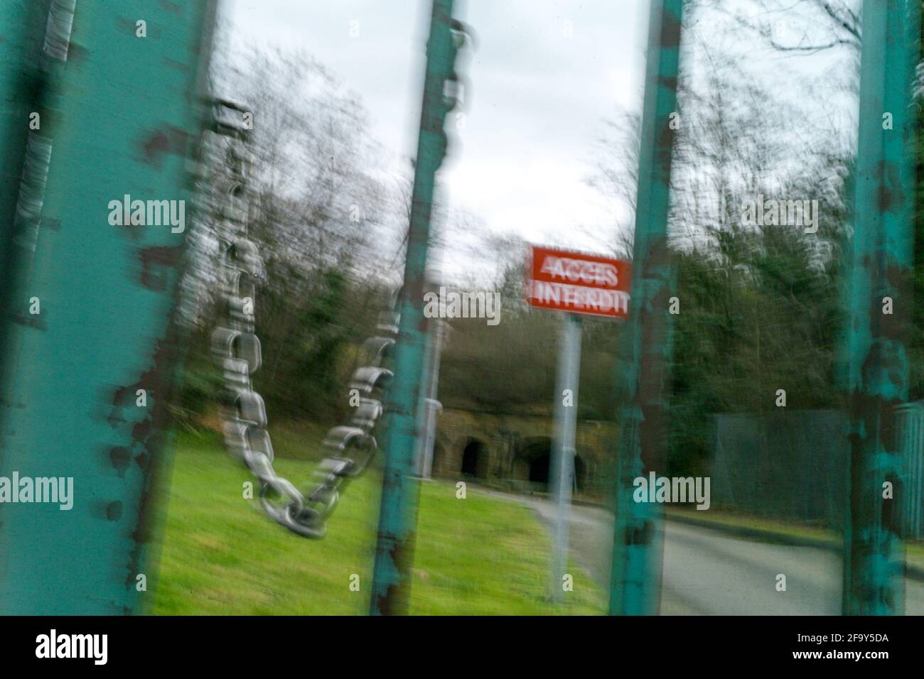 Metallic fence, Bron, France Stock Photo - Alamy