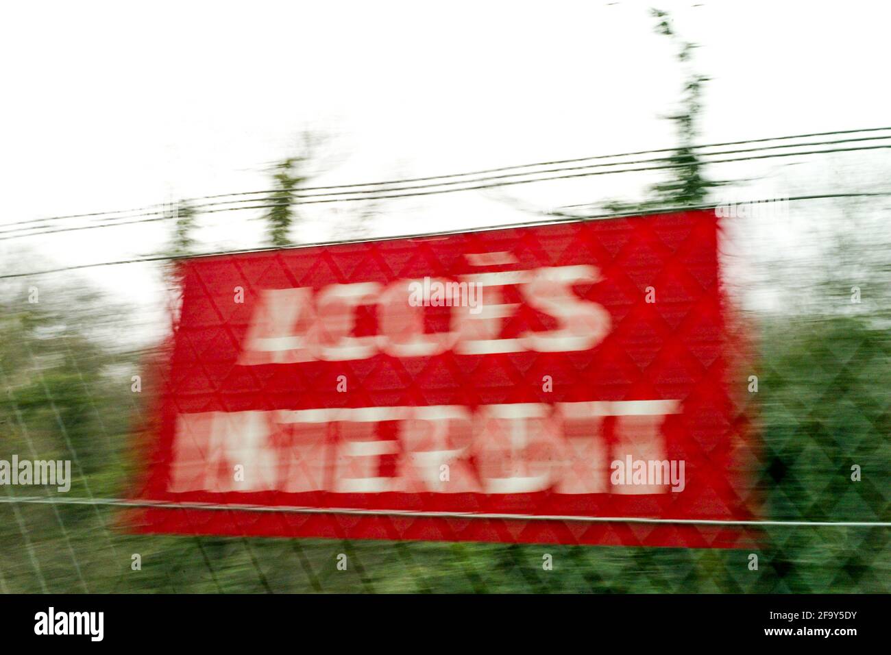 Metallic fence, Bron, France Stock Photo - Alamy