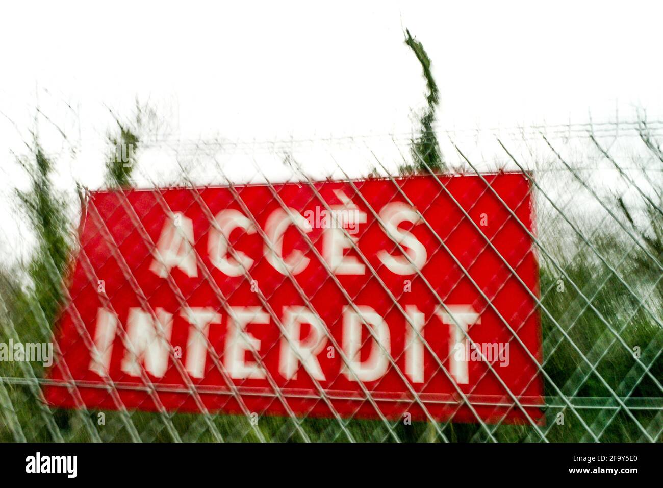 Metallic fence, Bron, France Stock Photo - Alamy