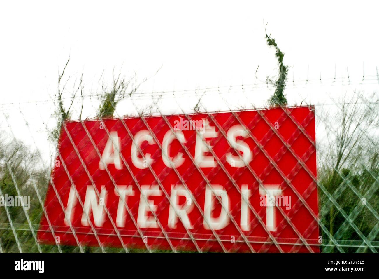 Metallic fence, Bron, France Stock Photo - Alamy