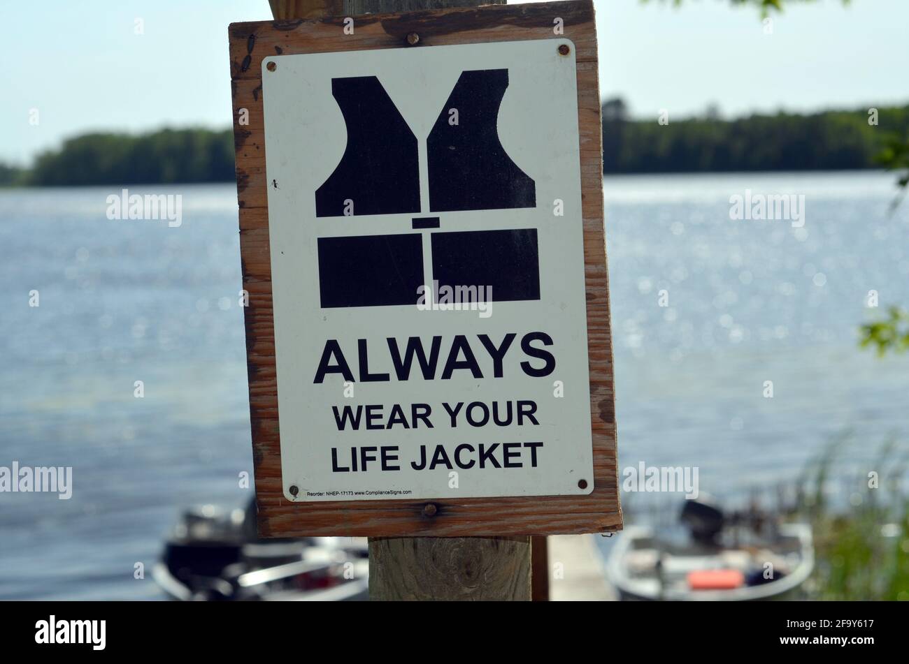 Wear Your life Jacket Stock Photo - Alamy