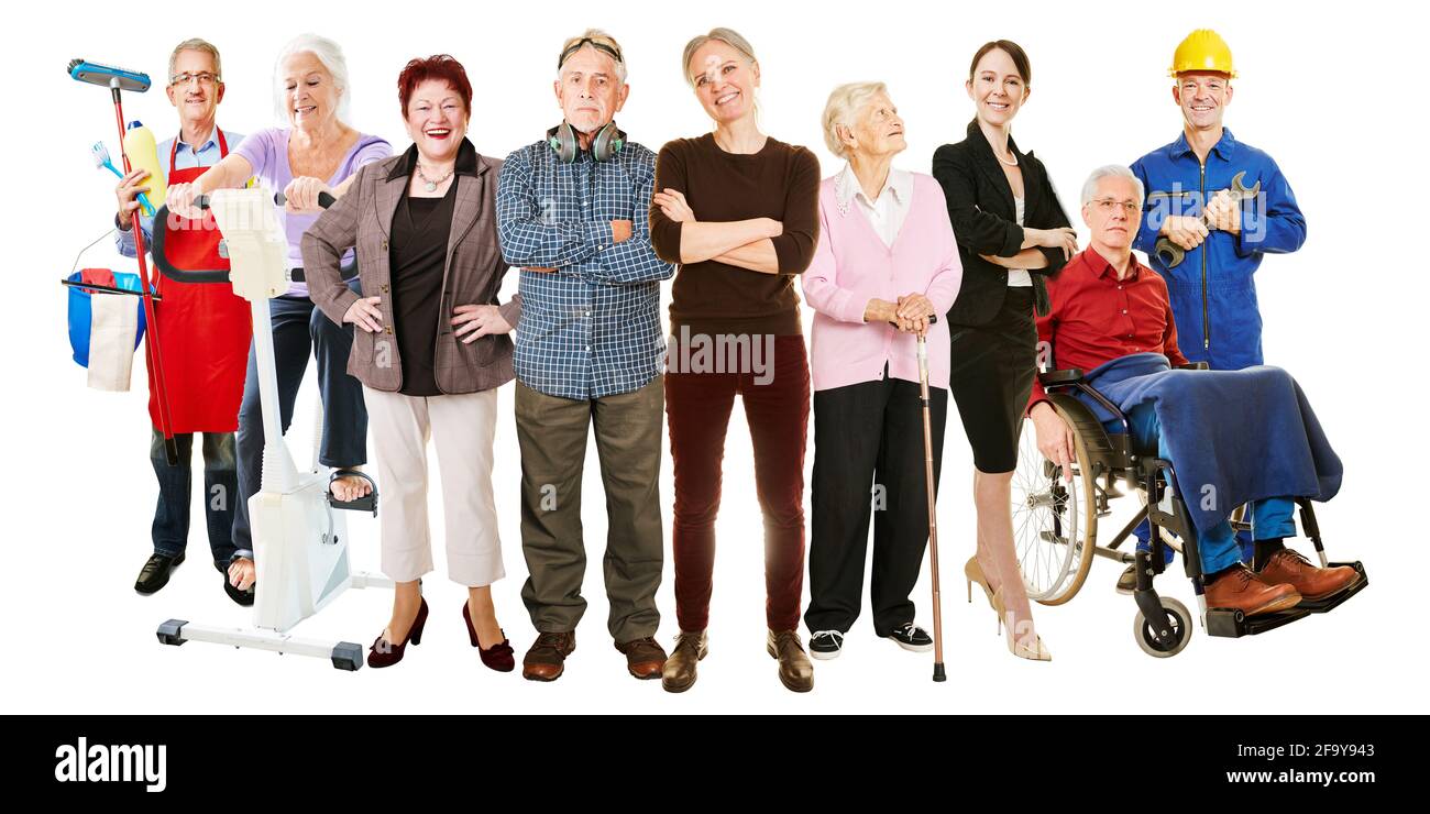 Many different people active in old age as a concept for generations ...