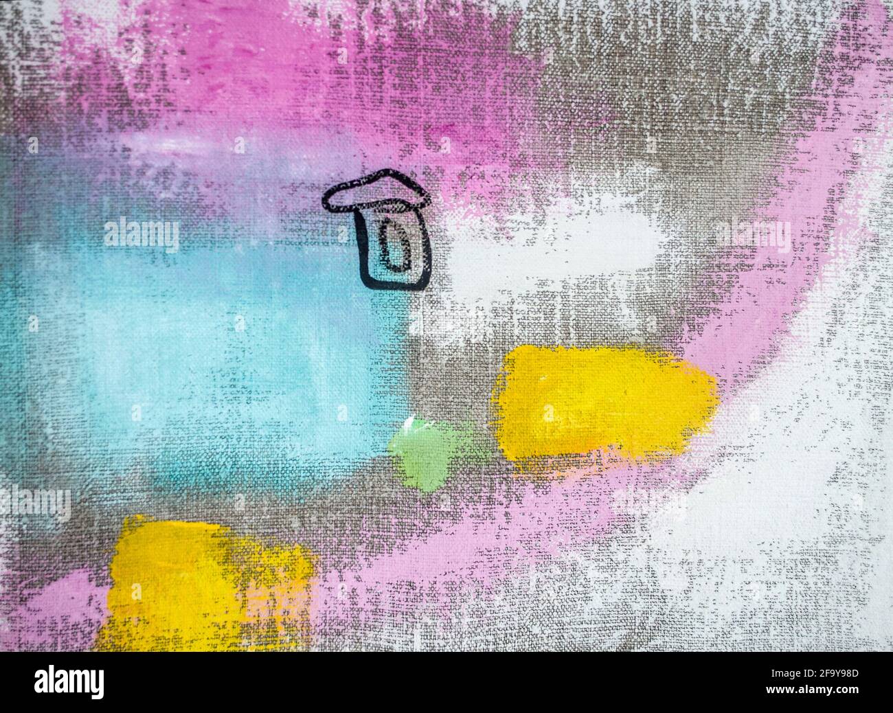 Abstract acrylic painting. Contemporary art. Texture for various ...