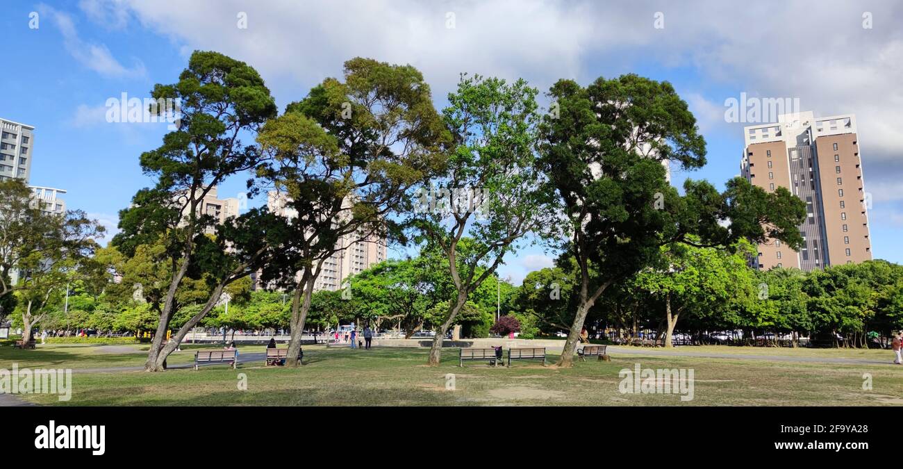 Linkou Sports Park, Taiwan-Apr 21, 2021 - Beautiful Sports Park and ...