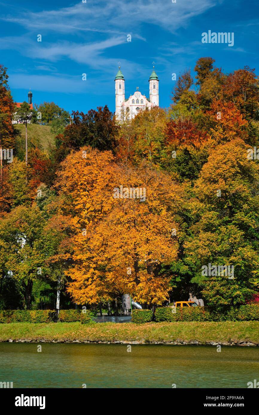 Kalvarienbergkirche chuch in Bad Tolz town in Bavaria, Germany Stock ...