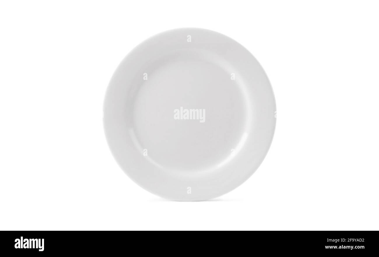 Blank white ceramic dinner dish isolated on a white background Stock ...