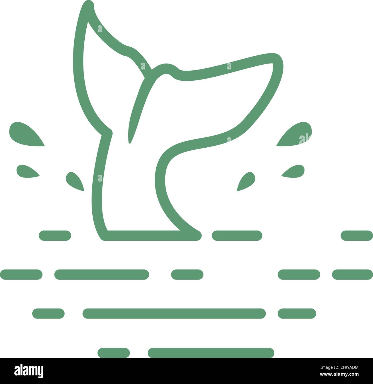 Whale fin on white background Stock Vector Image & Art - Alamy