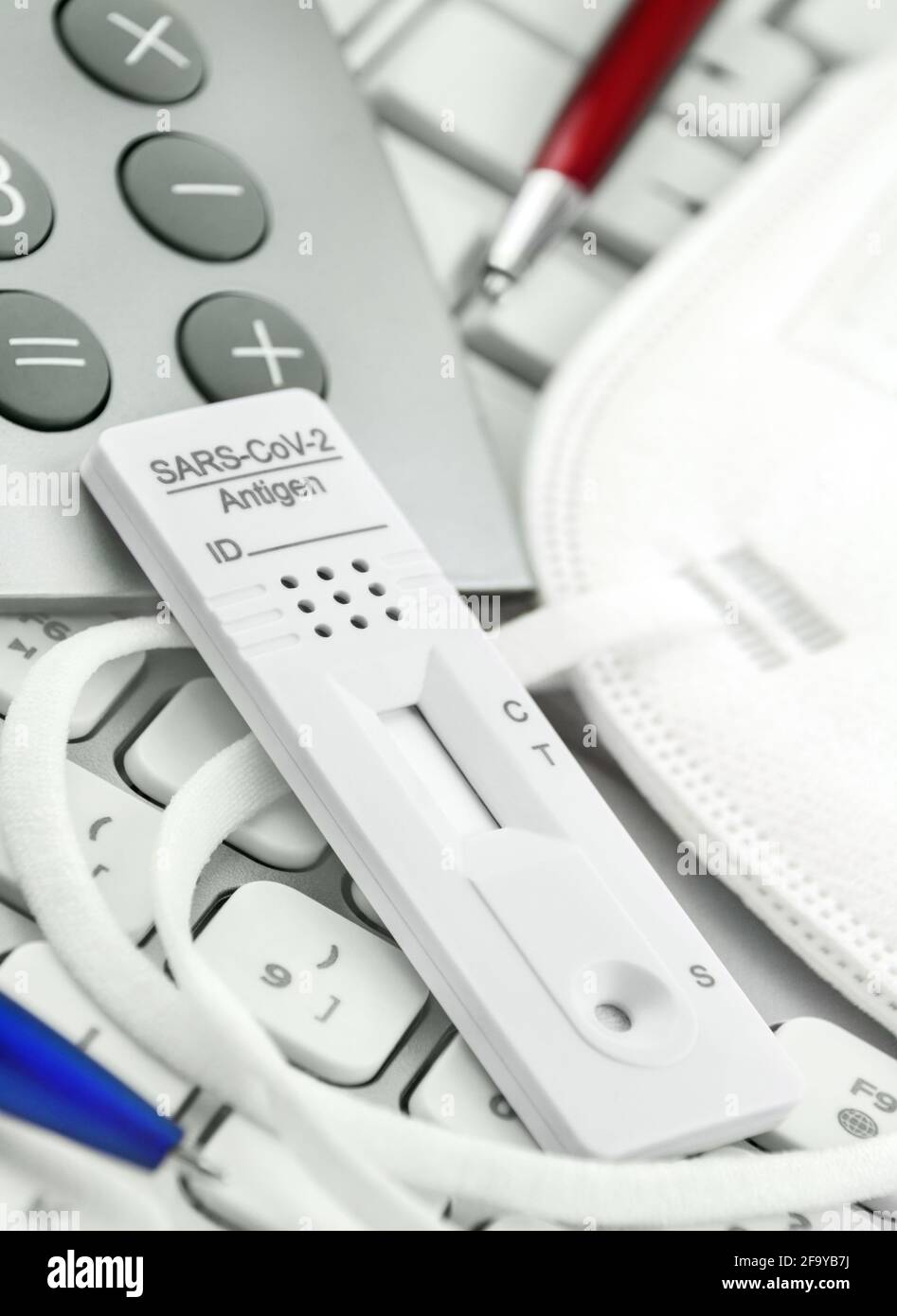 Concept Corona Antigen Rapid Test and FFP2 Face Mask Stock Photo - Alamy