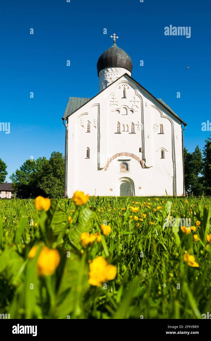 Architecture view of ancient medieval church of the Transfiguration of ...