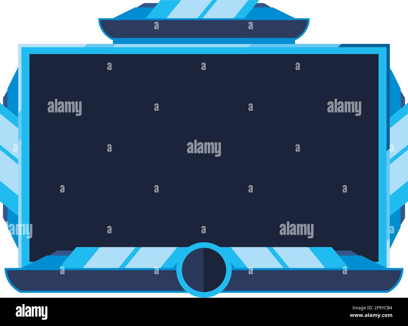 blue streaming template on white background Stock Vector Image & Art ...
