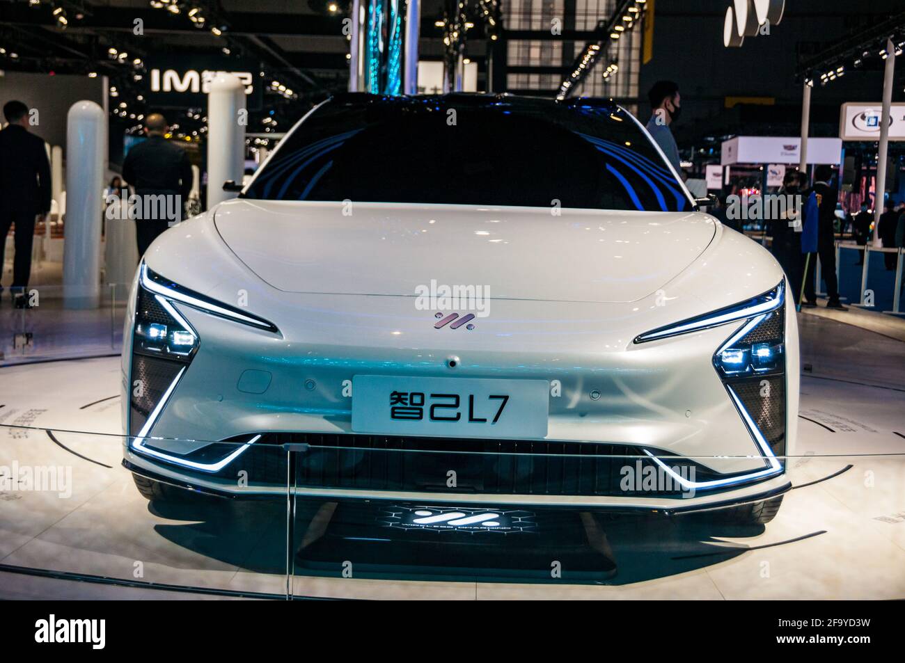 The IM L7 sedan concept, produced by a joint venture between SAIC and the Alibaba Group, on ...