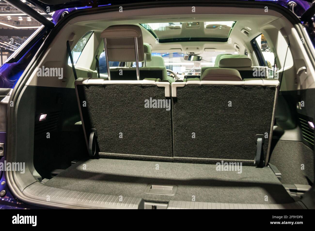 The Volkswagen ID.6 X on display at the 2021 Shanghai Auto Show, China ...