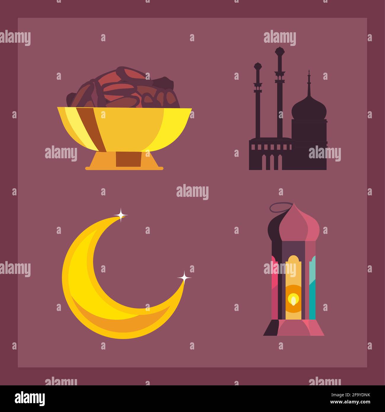 Islamic eid mubarak symbol set Stock Vector Image & Art - Alamy