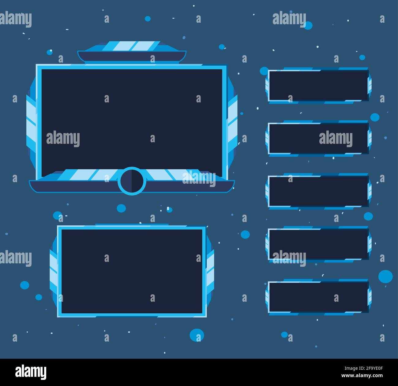 Streaming templates screens symbol collection Stock Vector Image & Art ...