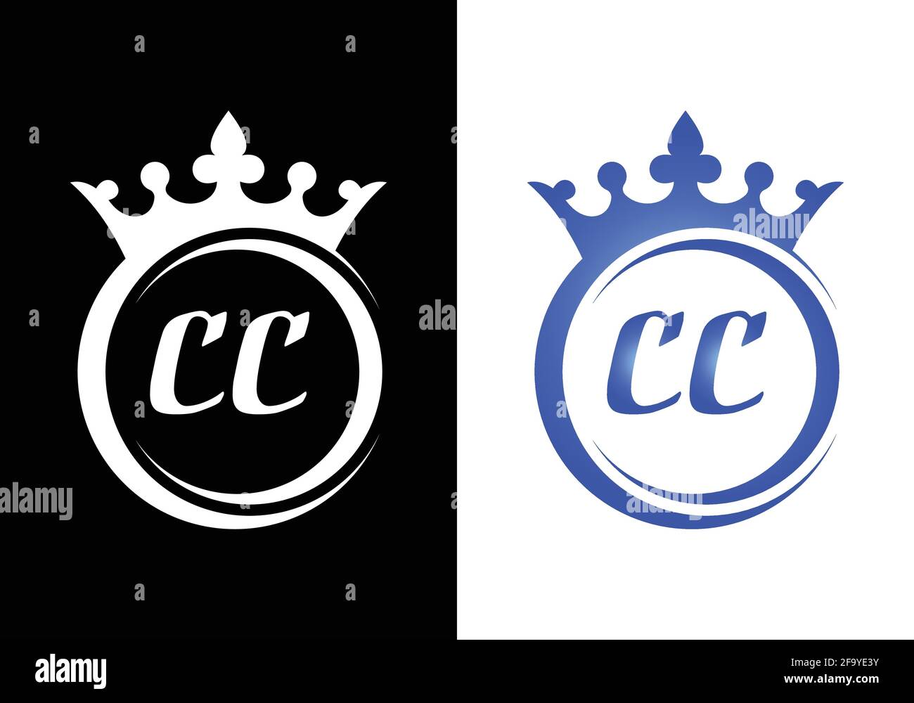 king crown letter alphabet C C for company logo icon design Stock ...