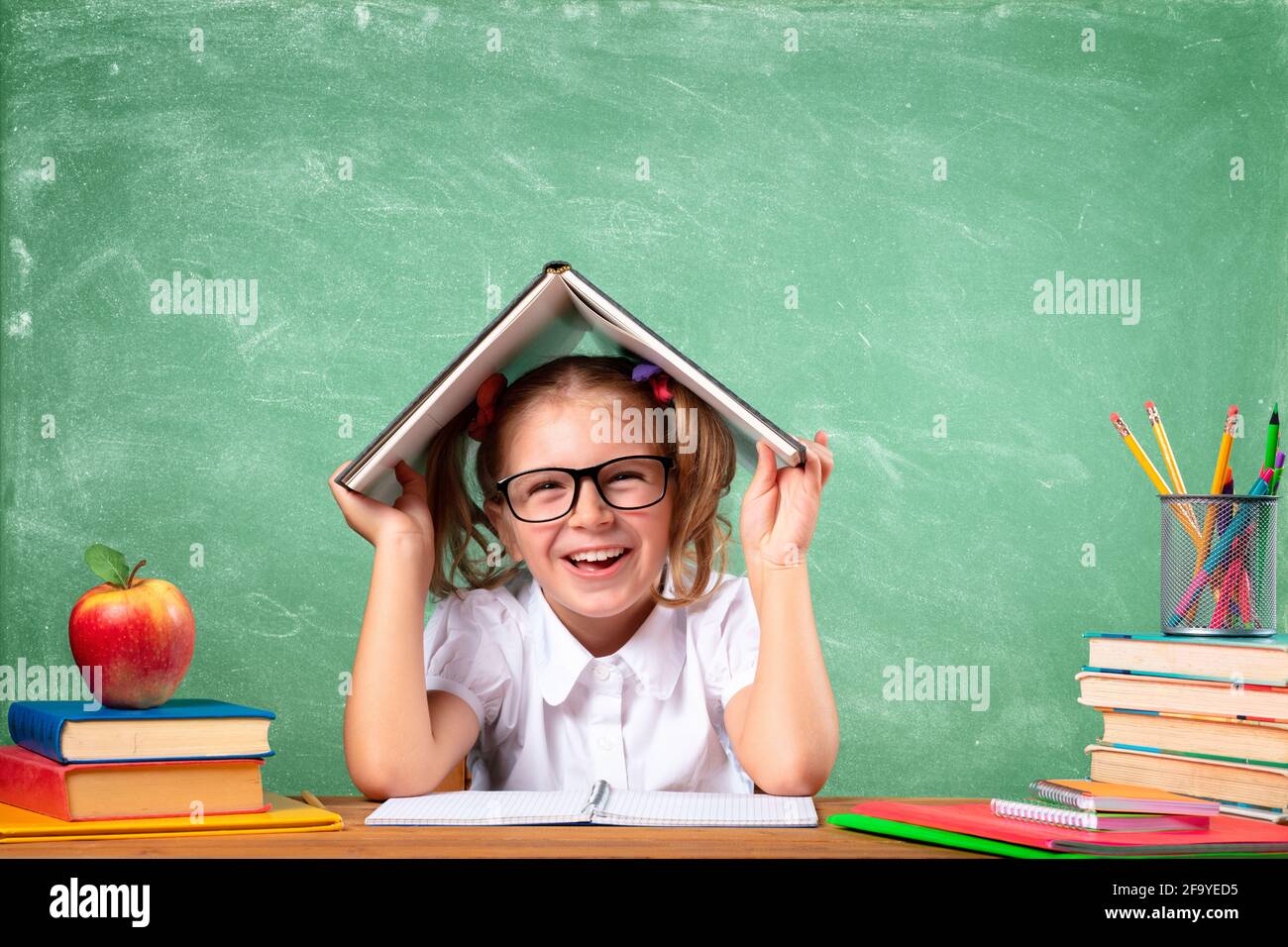 Funny Pupil Learning In The Class Stock Photo - Alamy