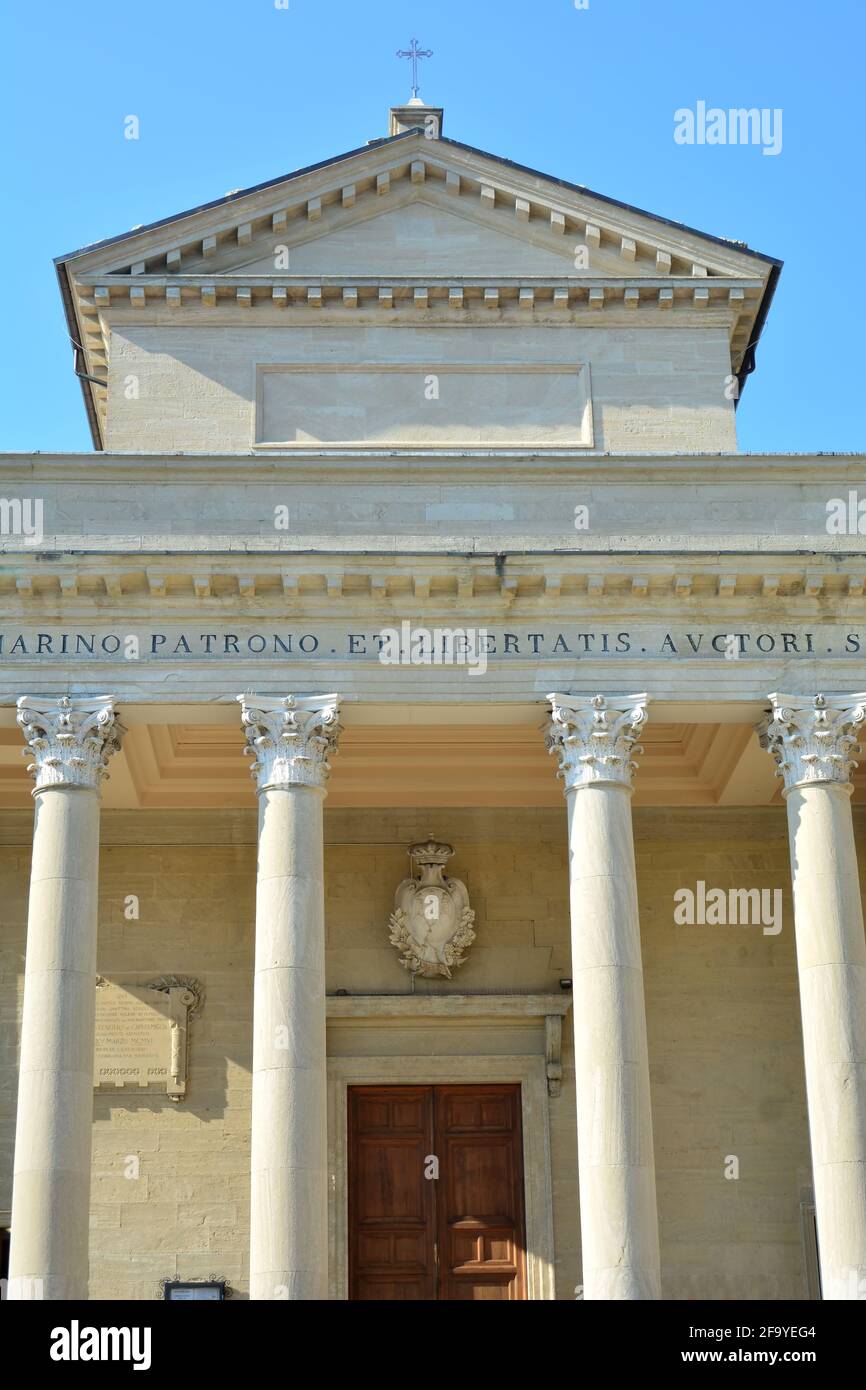 The Basilica di San Marino, the principal church of the Republic of San ...