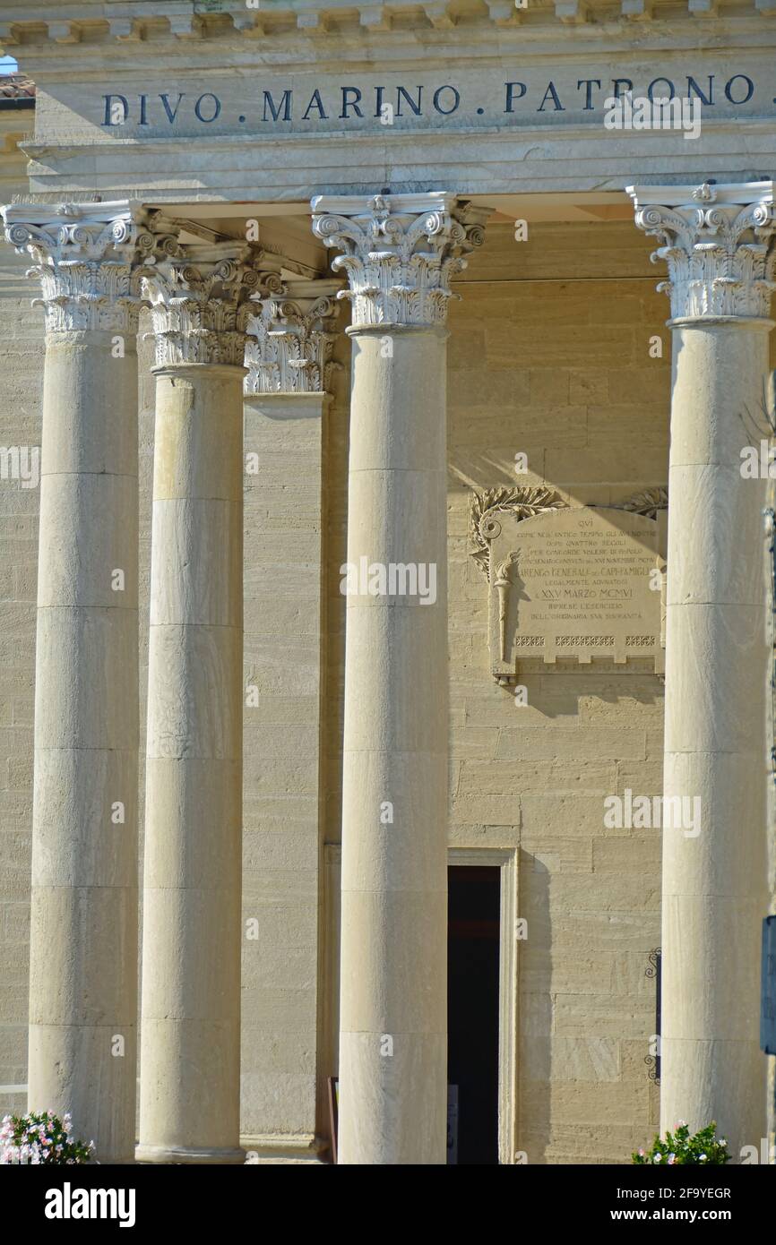 The Basilica di San Marino, the principal church of the Republic of San ...