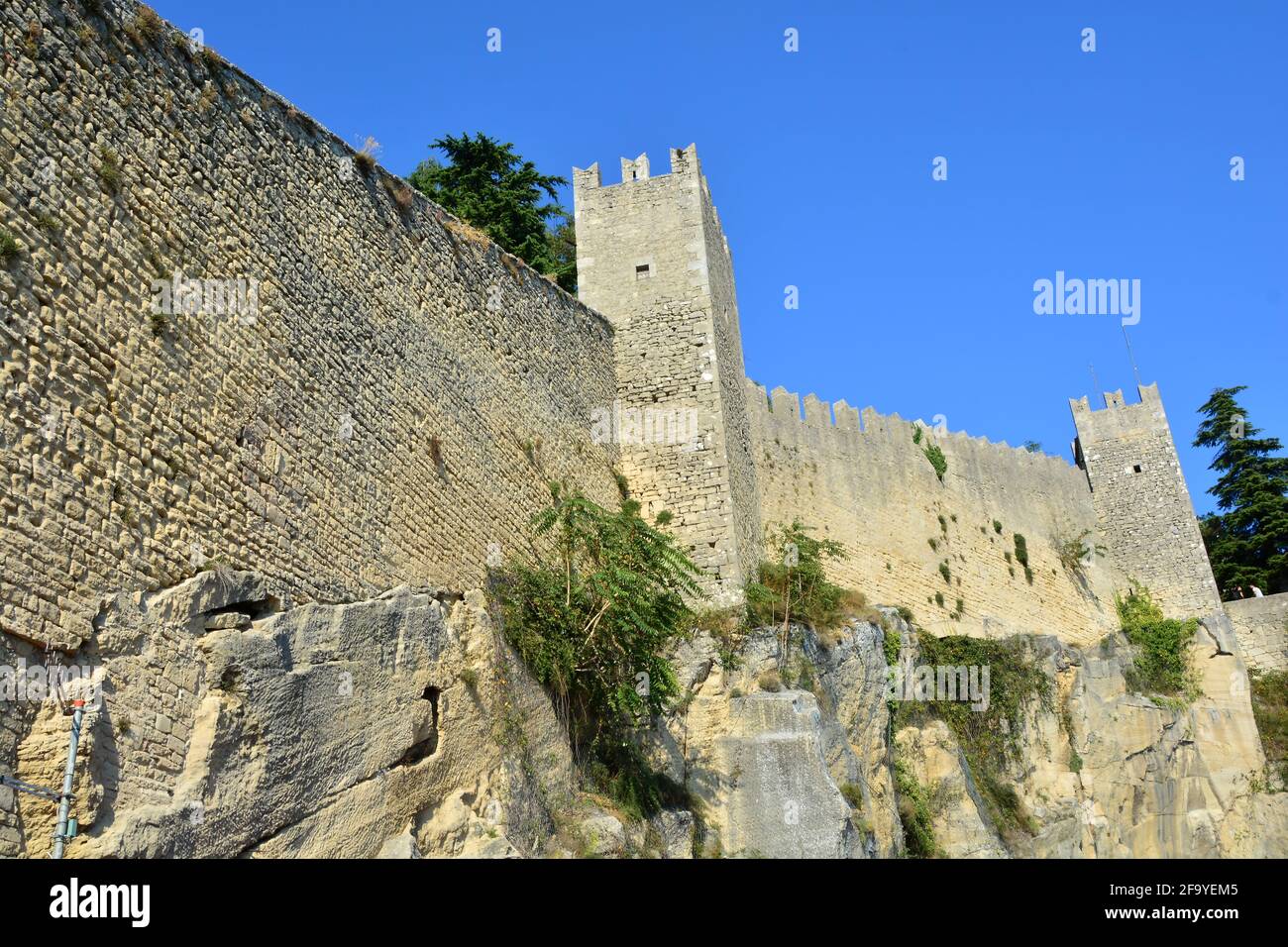 The medieval fortifications in the small state of the Republic of San ...
