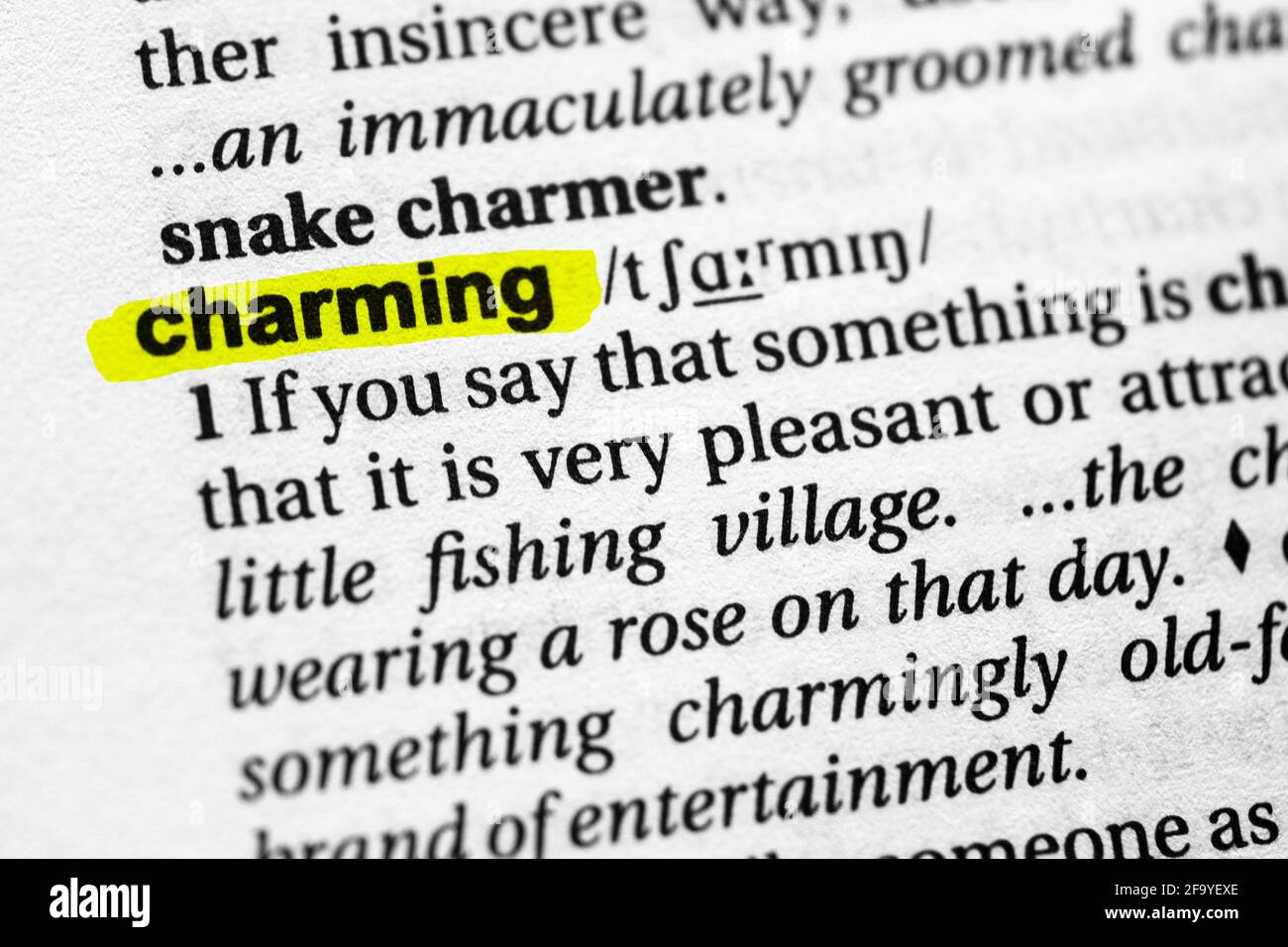 Highlighted Word Charming Concept And Meaning Stock Photo Alamy Highlighted Word Charming Concept And Meaning Stock Photo Alamy