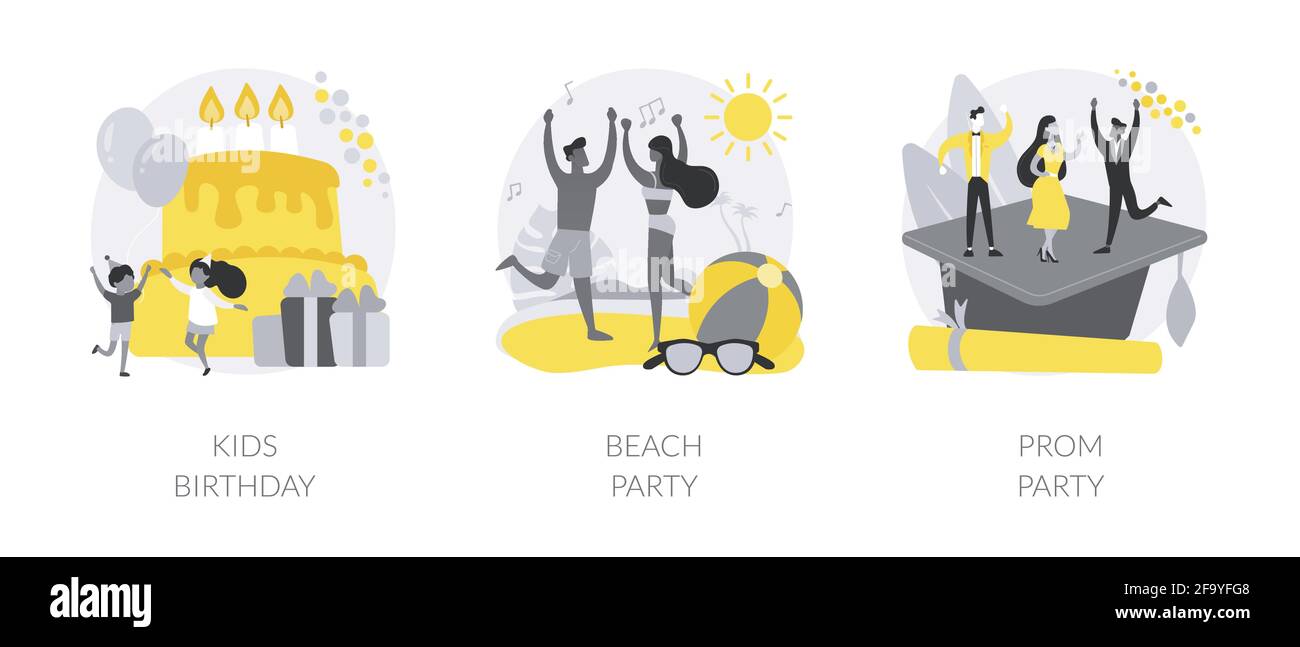 Party celebration abstract concept vector illustrations Stock Vector ...