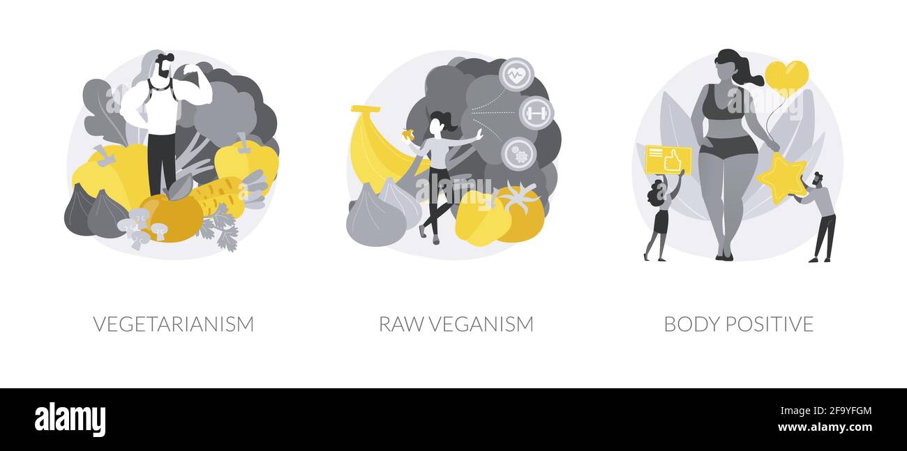 Healthy lifestyle abstract concept vector illustrations Stock Vector ...