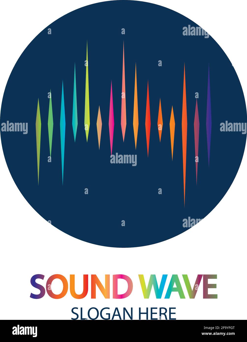 Sound Wave. Colorful sound waves for party, DJ, pub, clubs, discos ...