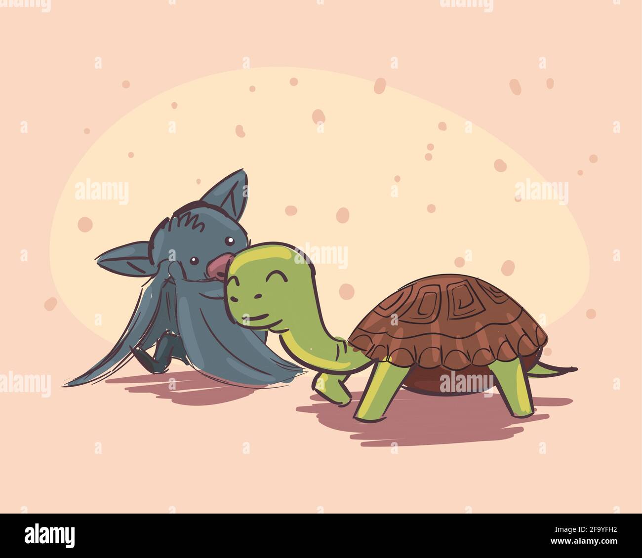 Cute bat and turtle cartoons Stock Vector Image & Art - Alamy