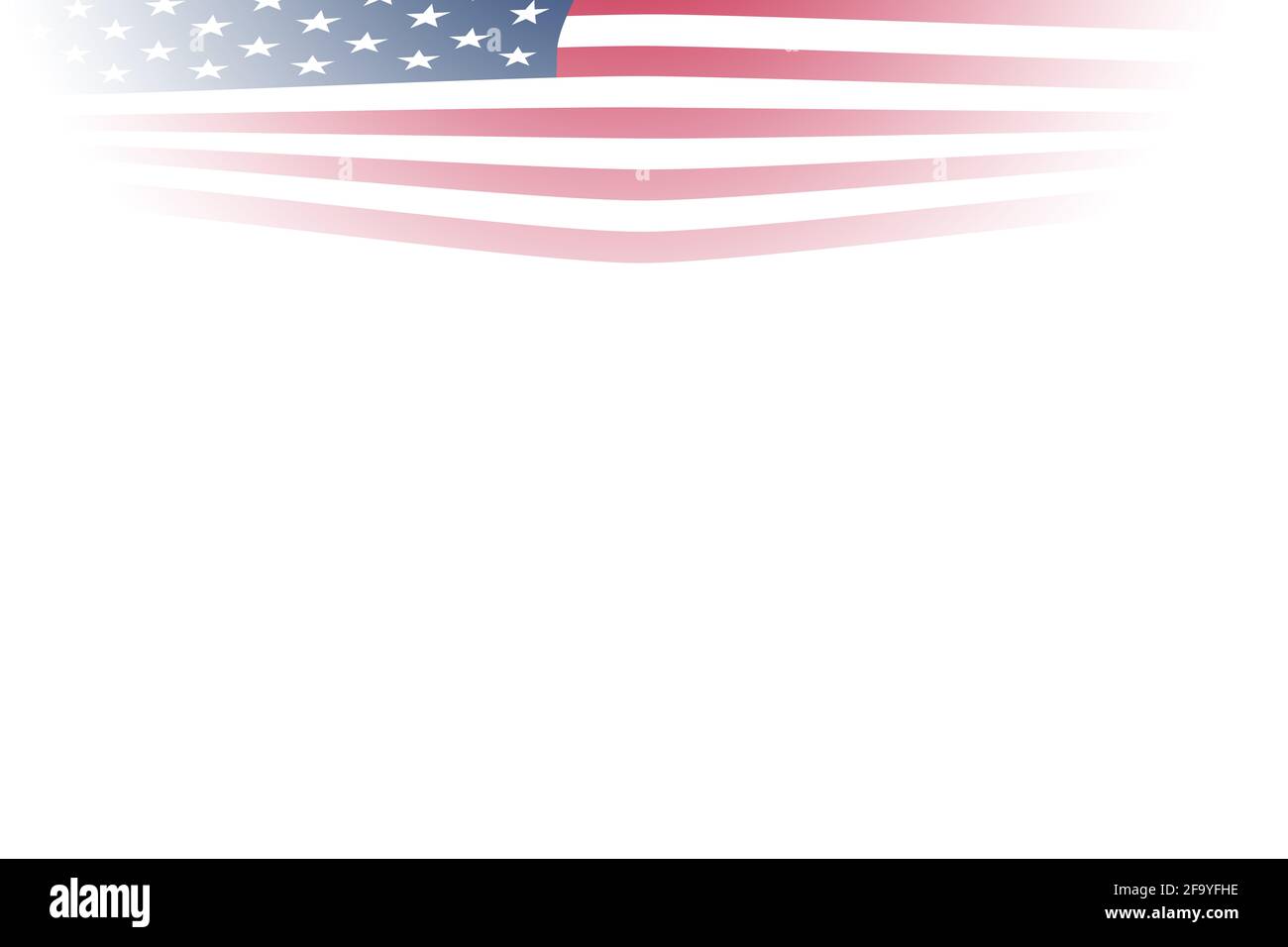 slanted american flag top border graphic illustration for slide card ...
