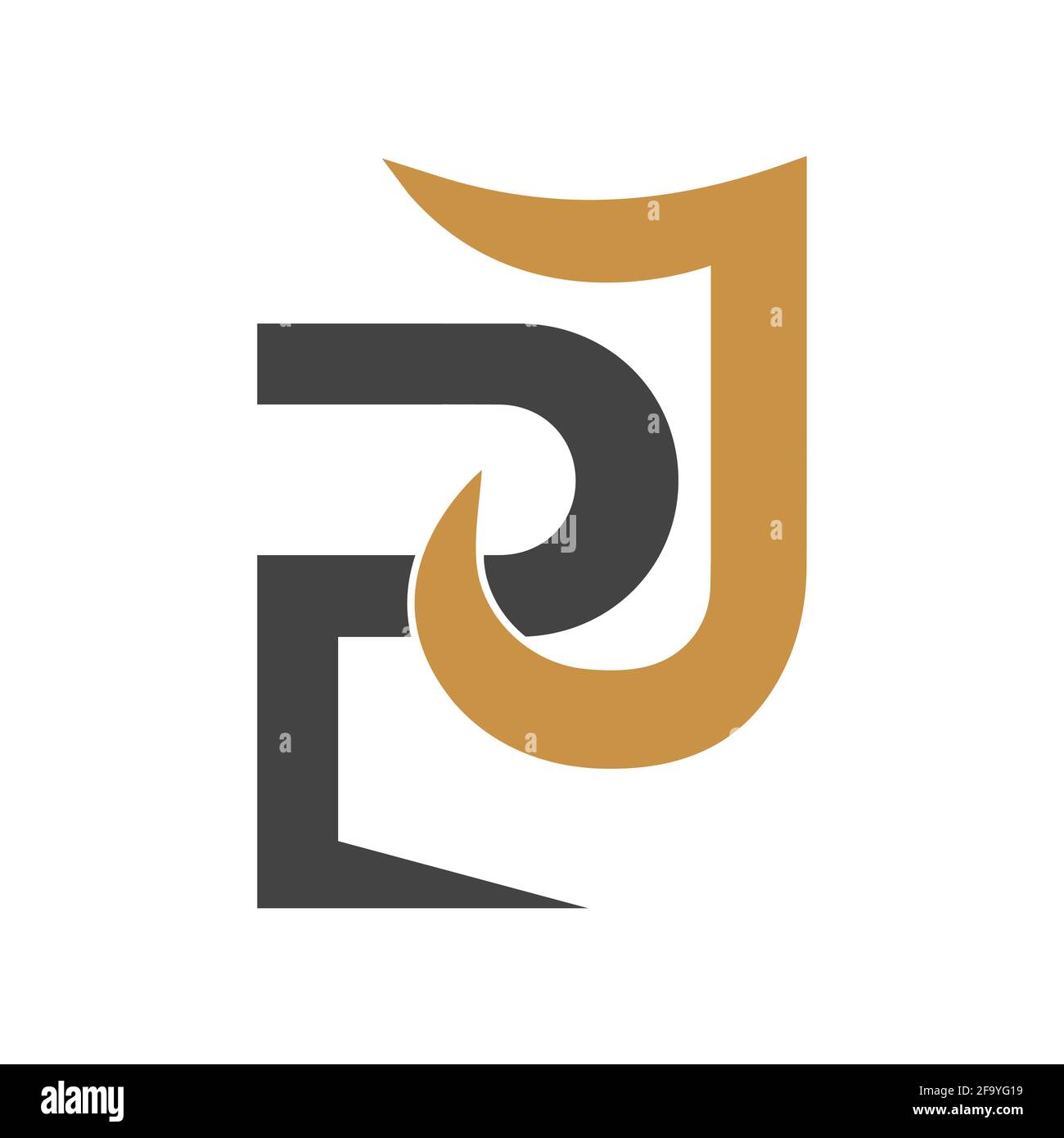 Initial jp letter logo with creative modern business typography vector ...