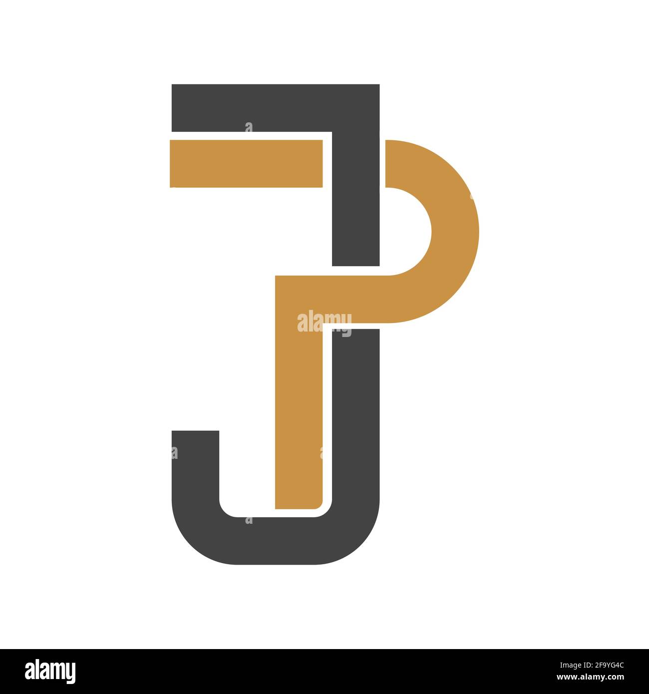 Initial jp letter logo with creative modern business typography vector ...