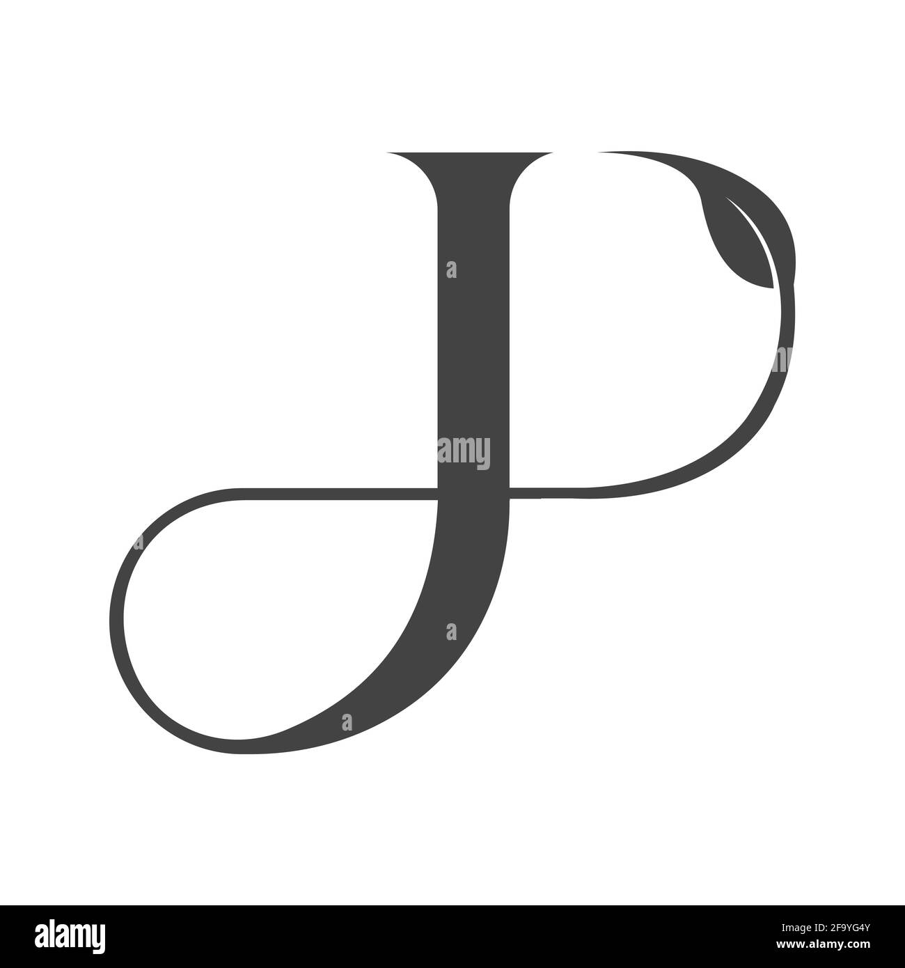 Initial jp letter logo with creative modern business typography vector ...