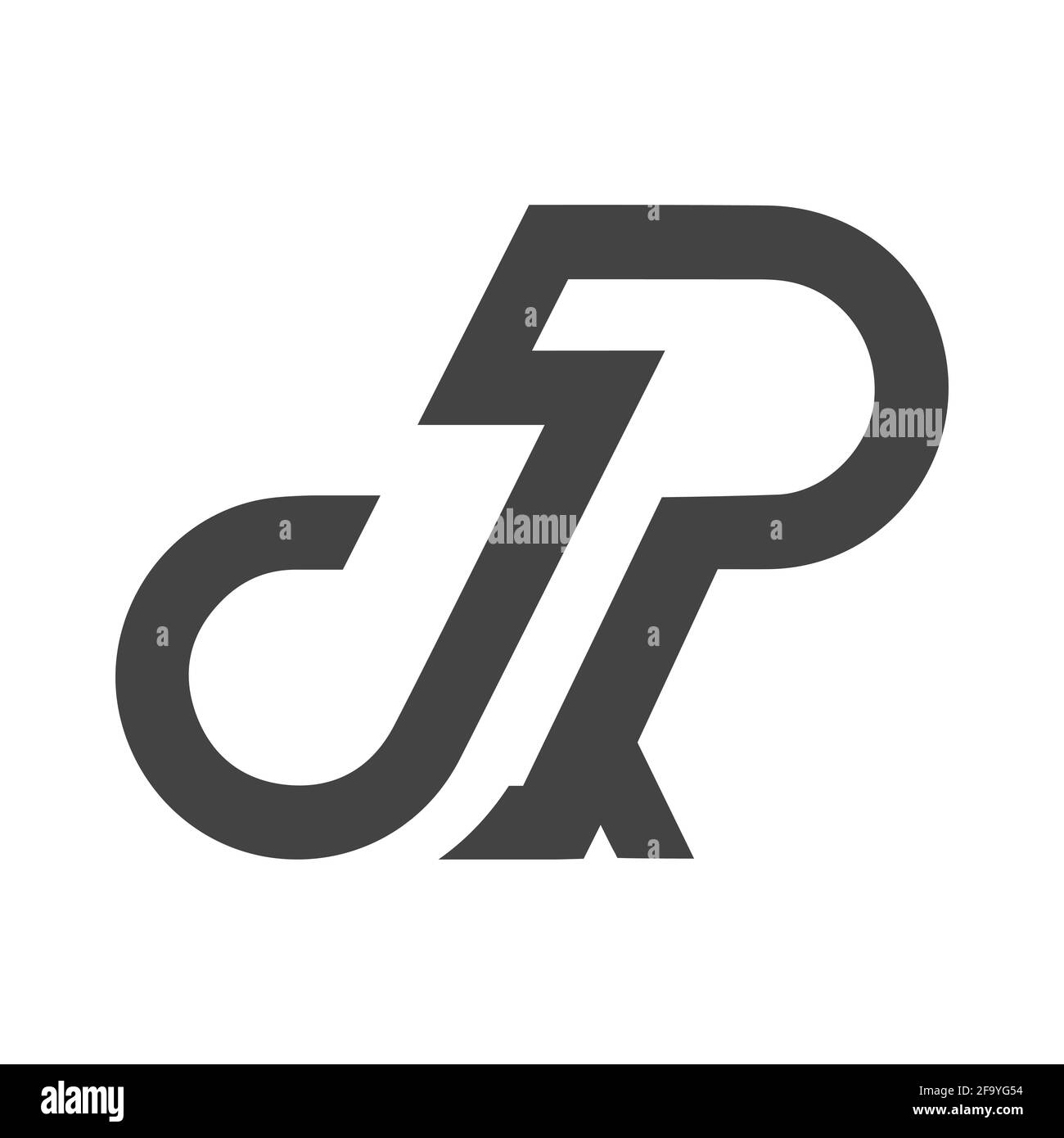 Initial jp letter logo with creative modern business typography vector ...