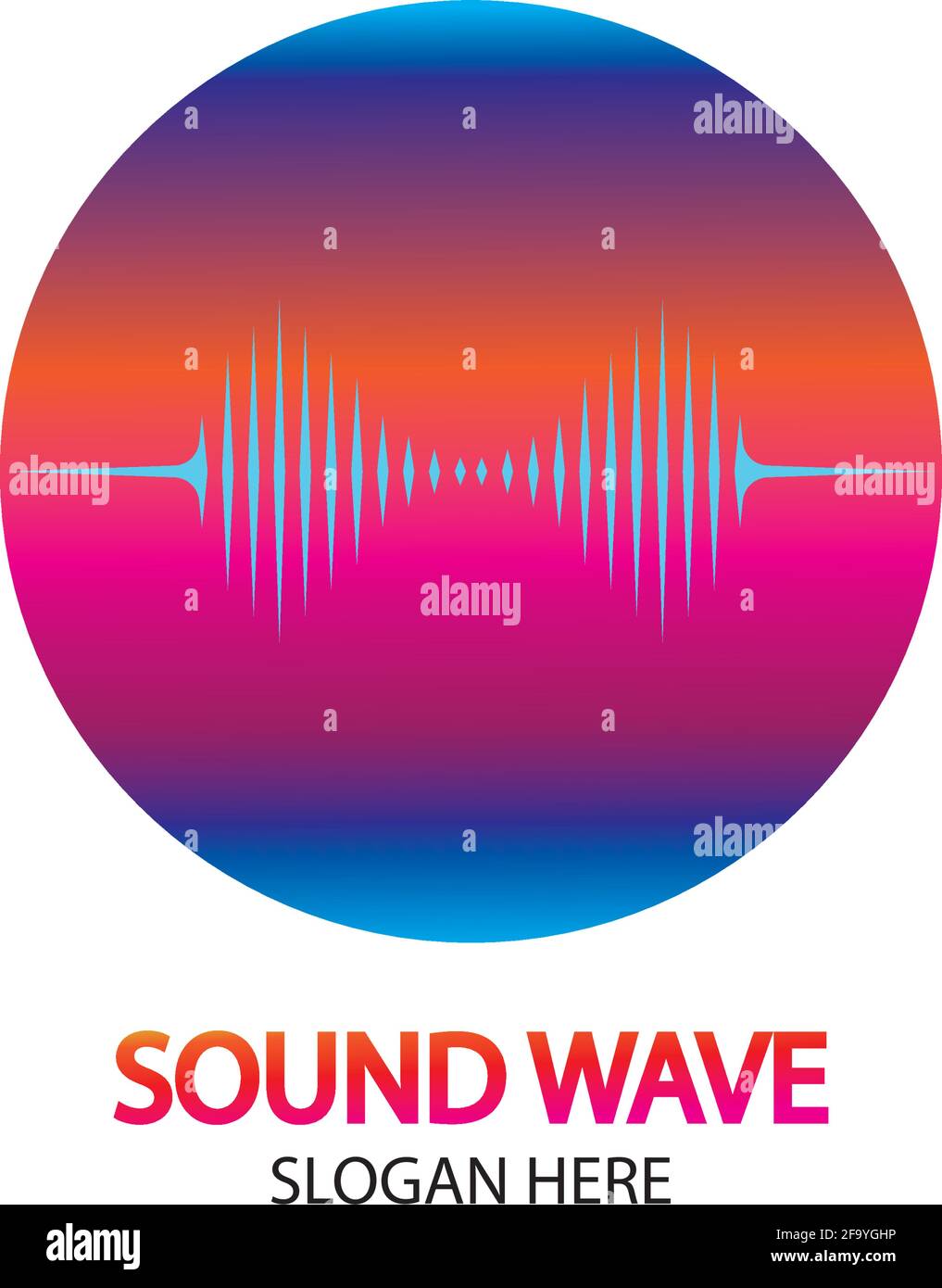 Sound Wave. Colorful sound waves for party, DJ, pub, clubs, discos ...