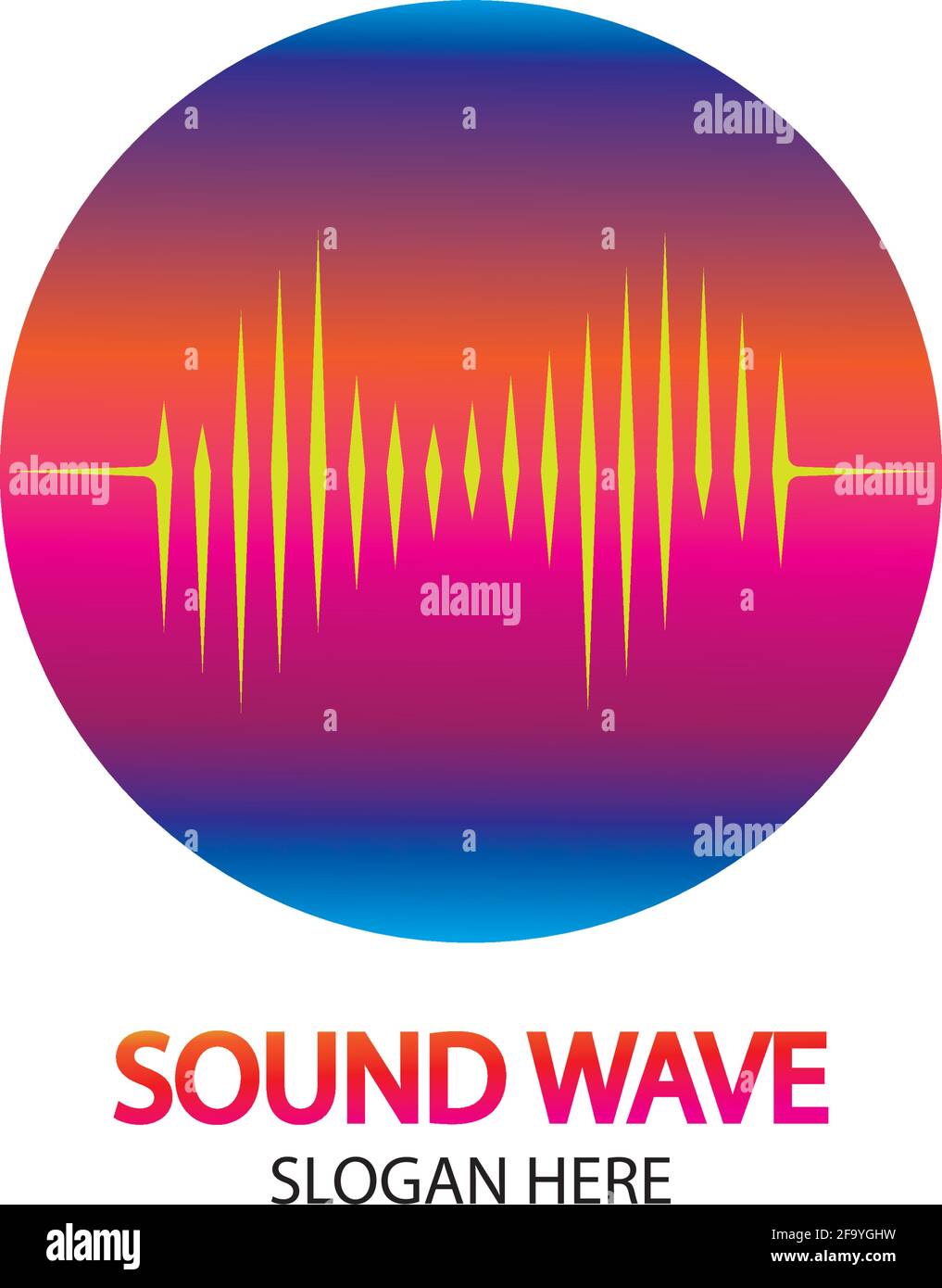 Sound Wave. Colorful sound waves for party, DJ, pub, clubs, discos ...