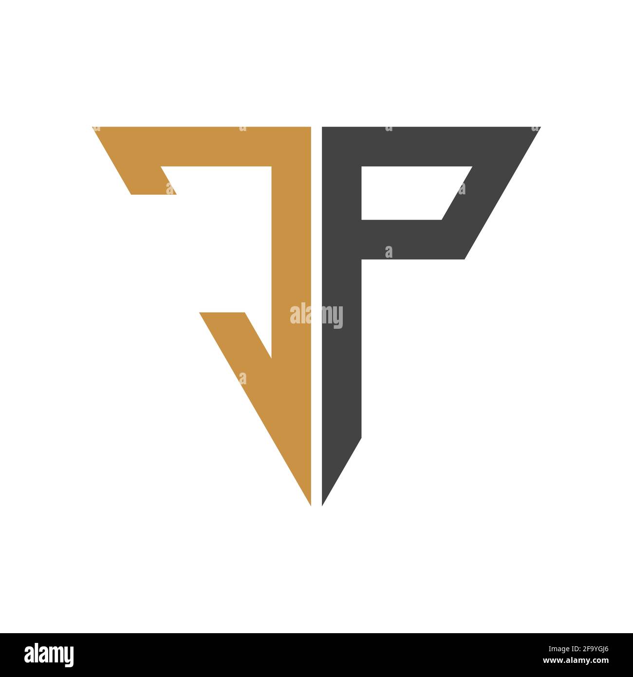 Initial jp letter logo with creative modern business typography vector ...