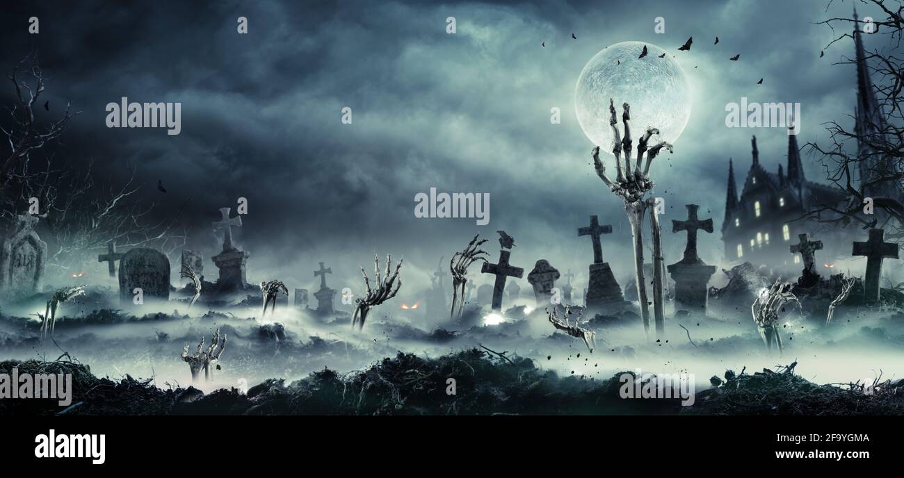 Zombie Graveyard Background