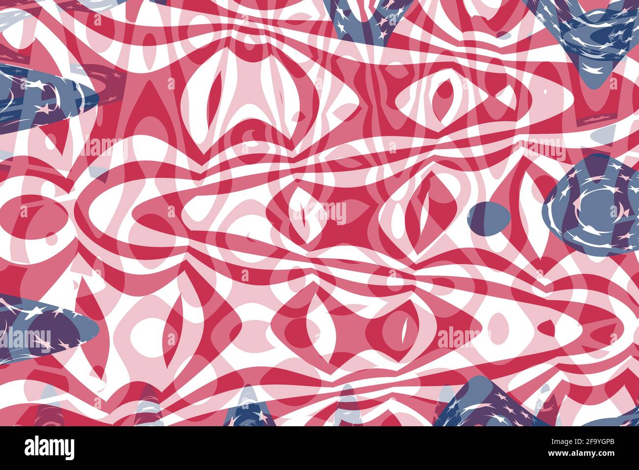 gradient fade effect over red white blue wave pattern american flag ...