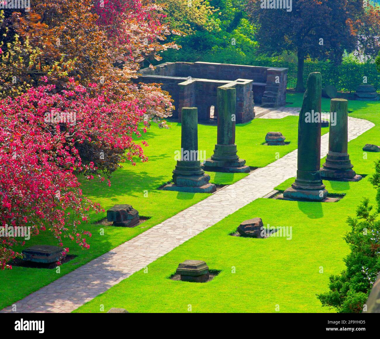 UK, England, Cheshire, Chester, city centre, roman baths Stock Photo ...