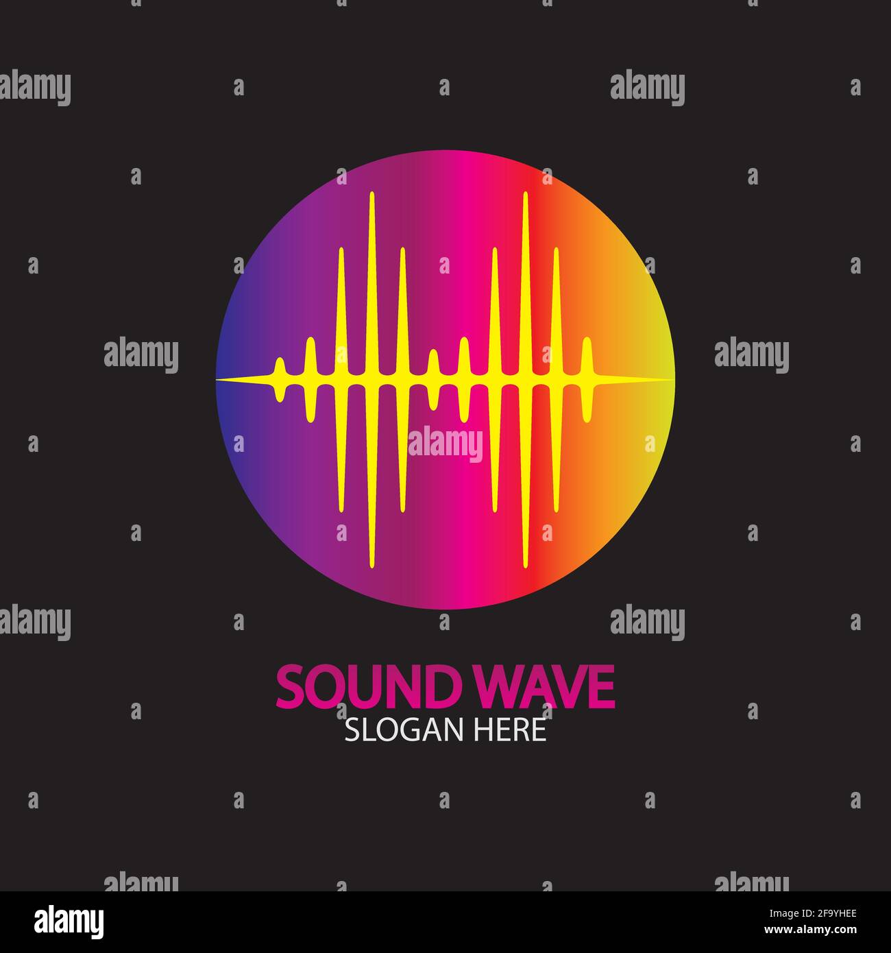 Sound Wave. Colorful sound waves for party, DJ, pub, clubs, discos ...