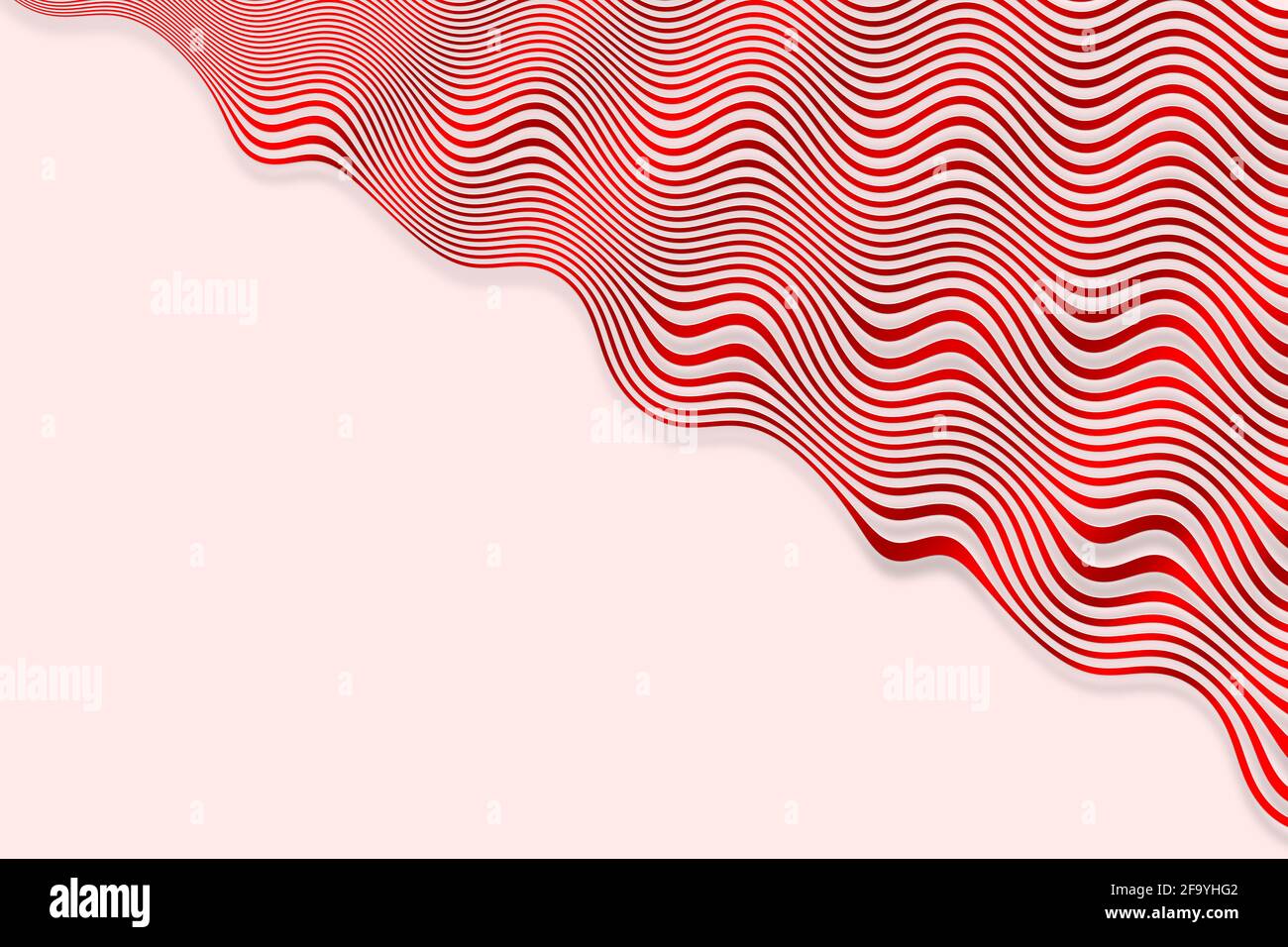 red and white candy striped wave pattern illustration graphic with off ...